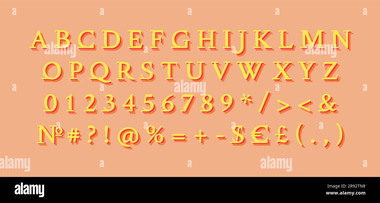 Modern serif roman alphabet set Stock Vector Image & Art - Alamy