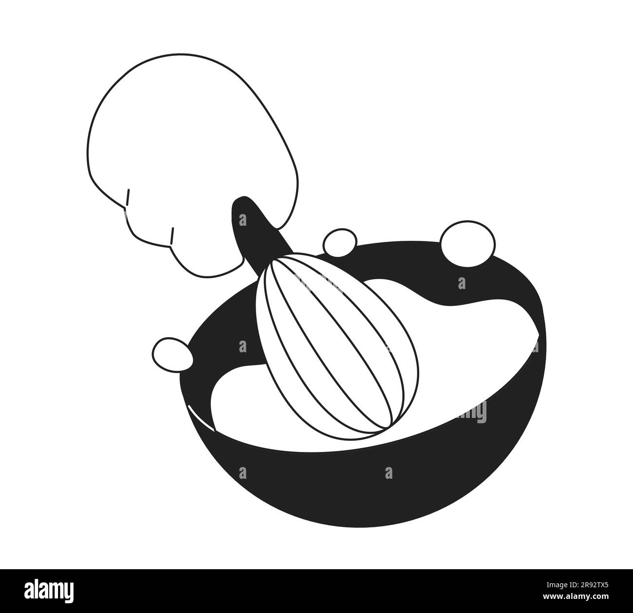 Hand with whisk whipping cream flat monochrome flat vector object Stock ... Hand with whisk whipping cream flat monochrome flat vector object Stock ...