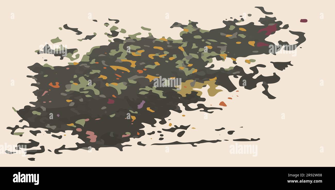 Abstract paint splash background. Autumn colors. Horizontal vector ...