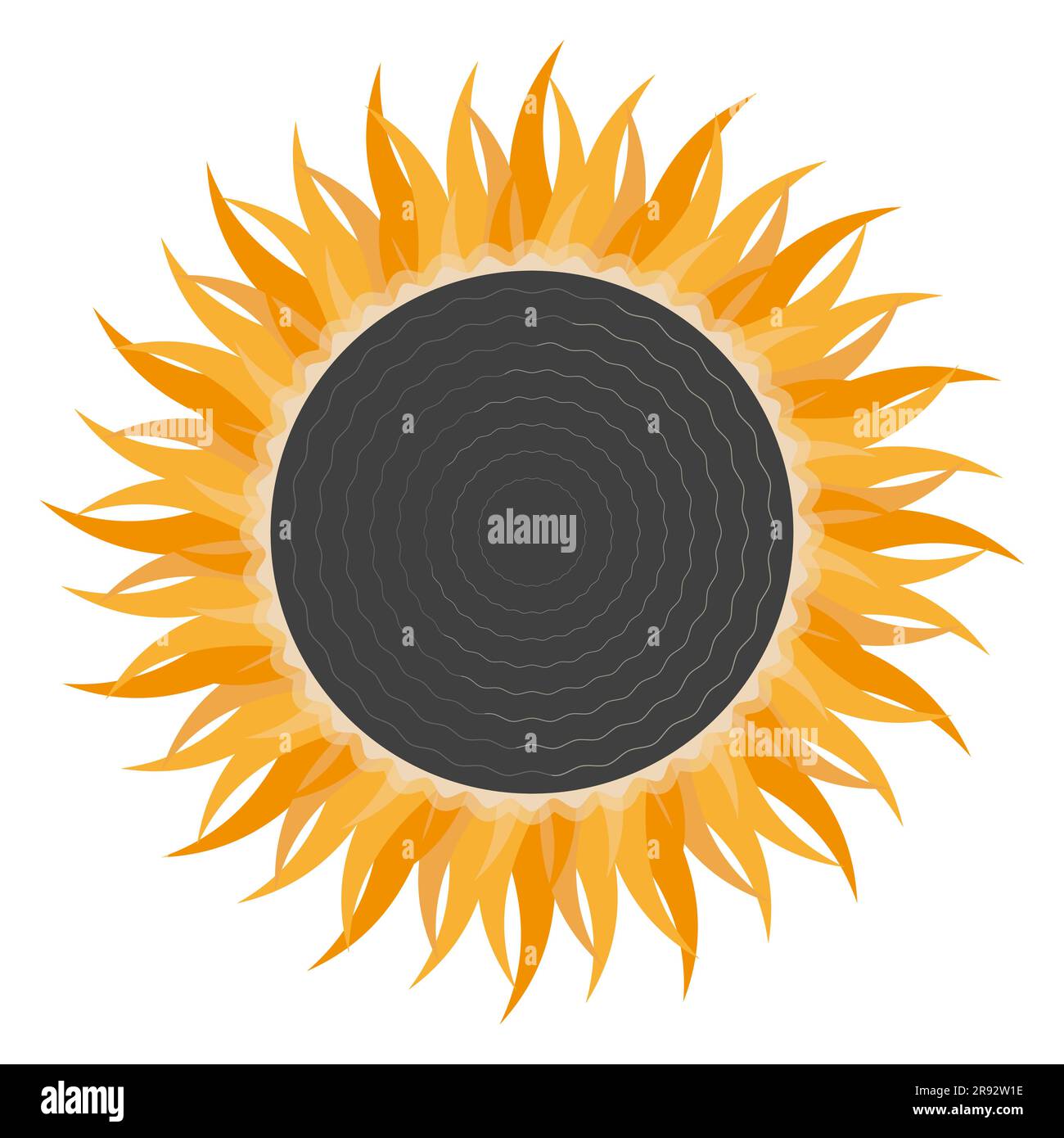 Tribal flaming sun icon Colorful vector illustration Isolated on white ...