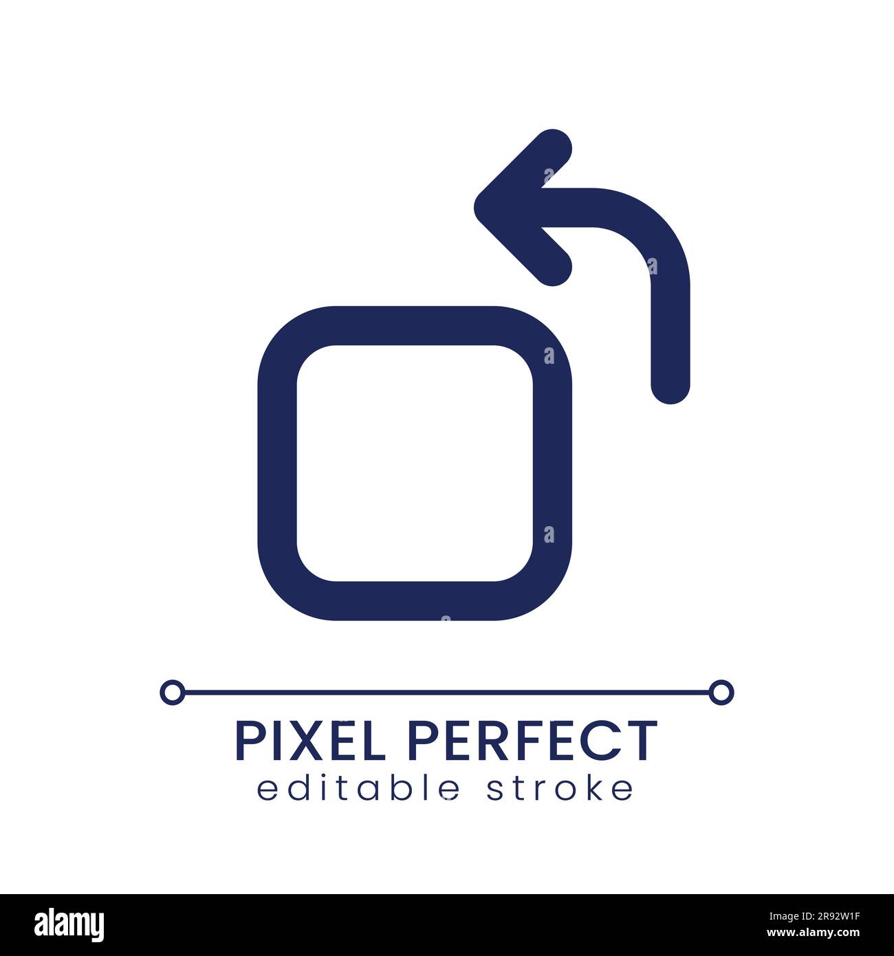 Rotate pixel perfect linear ui icon Stock Vector Image & Art - Alamy