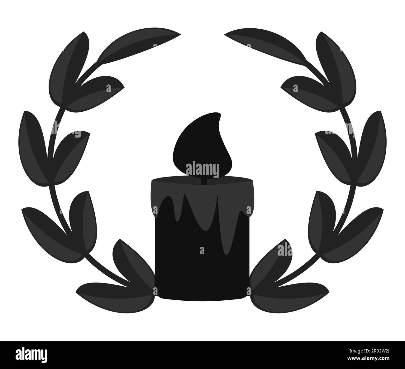 Wreath memorial on white Stock Vector Images - Alamy