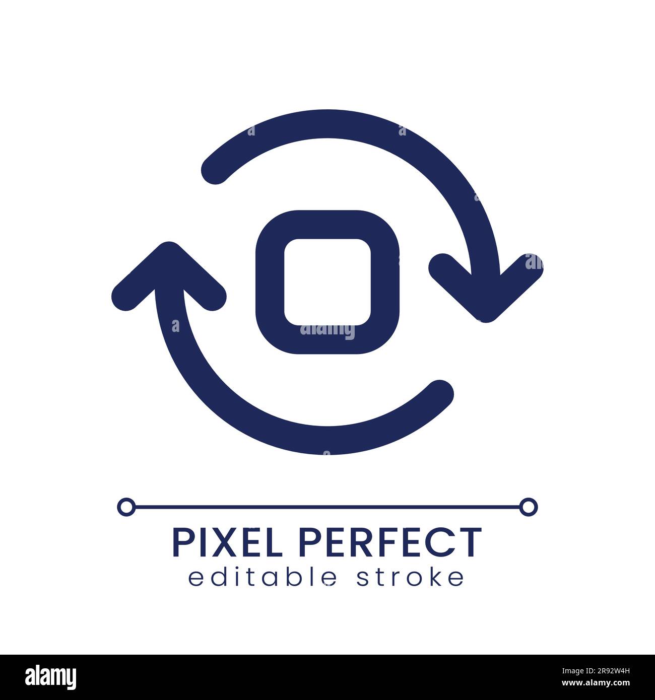Spin animation pixel perfect linear ui icon Stock Vector Image & Art - Alamy