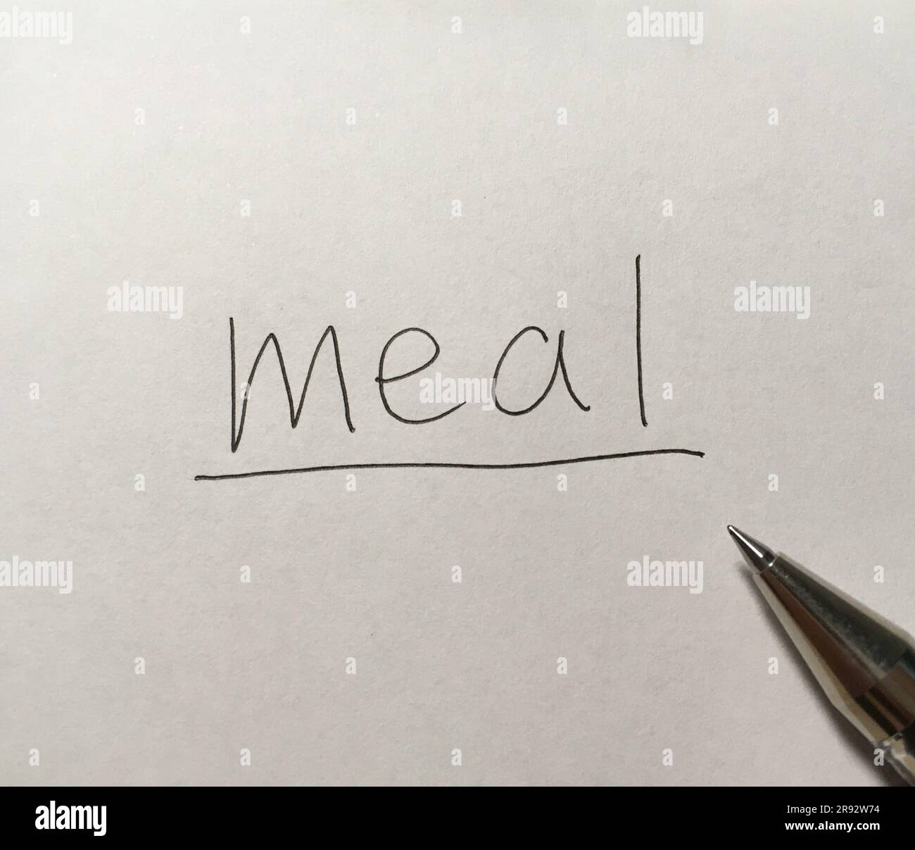 Meal word hi-res stock photography and images - Alamy