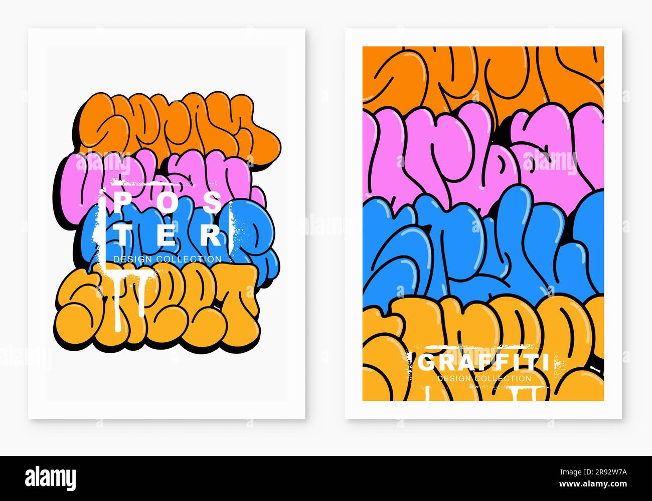 multicolored background, graffiti letters, bright colored inscriptions ...