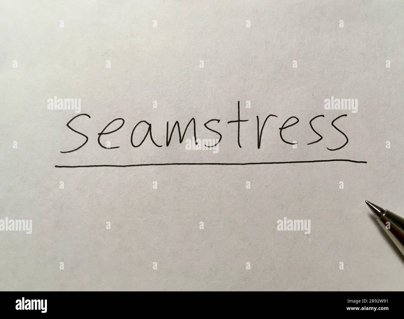 Seamstress concept word on paper background Stock Photo - Alamy