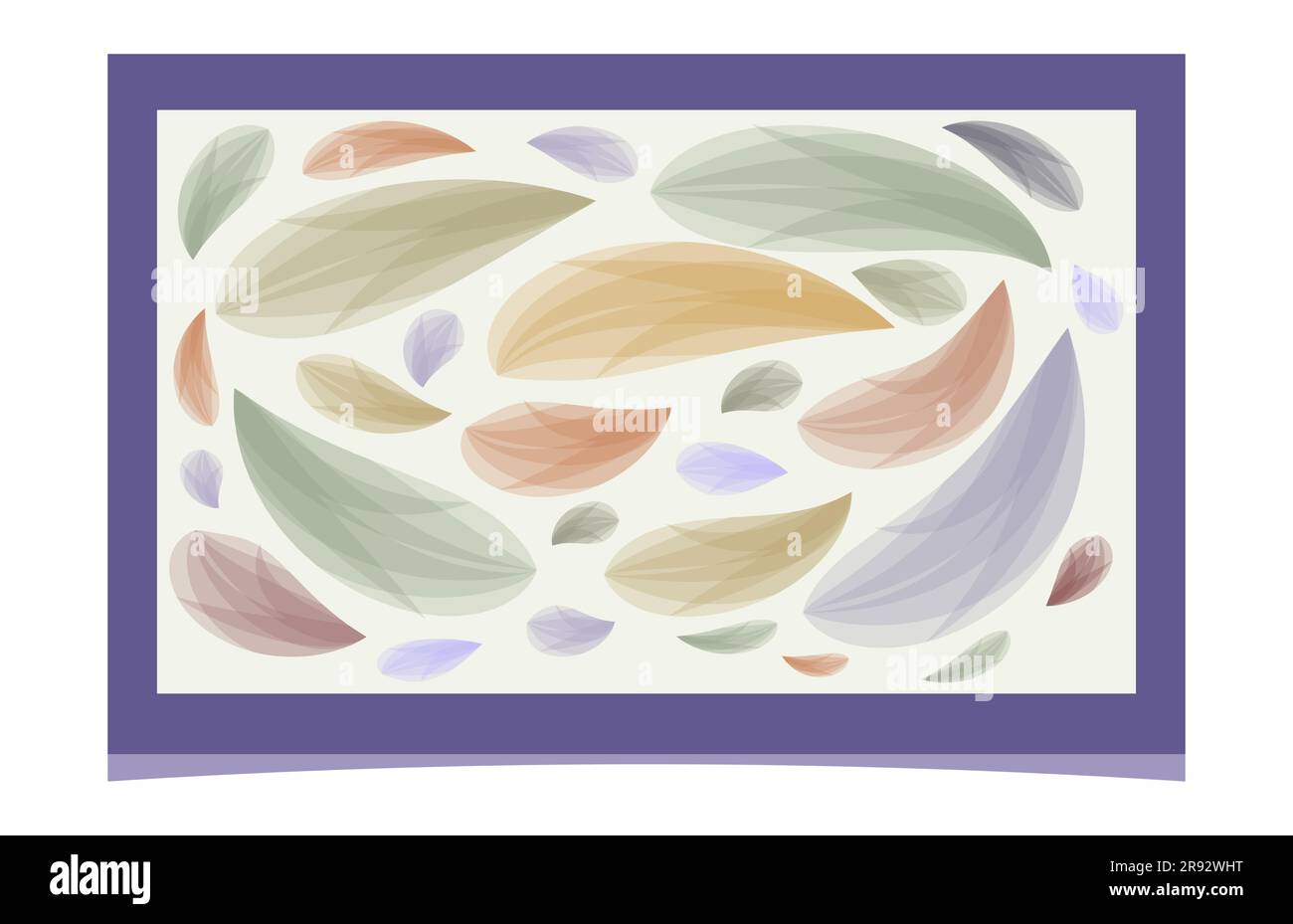 Horizontal fall background Autumn colored design elements Vector ...