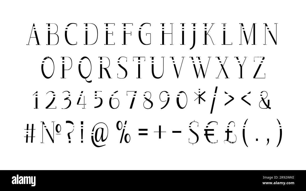 Formal classic cut style alphabet set Stock Vector Image & Art - Alamy