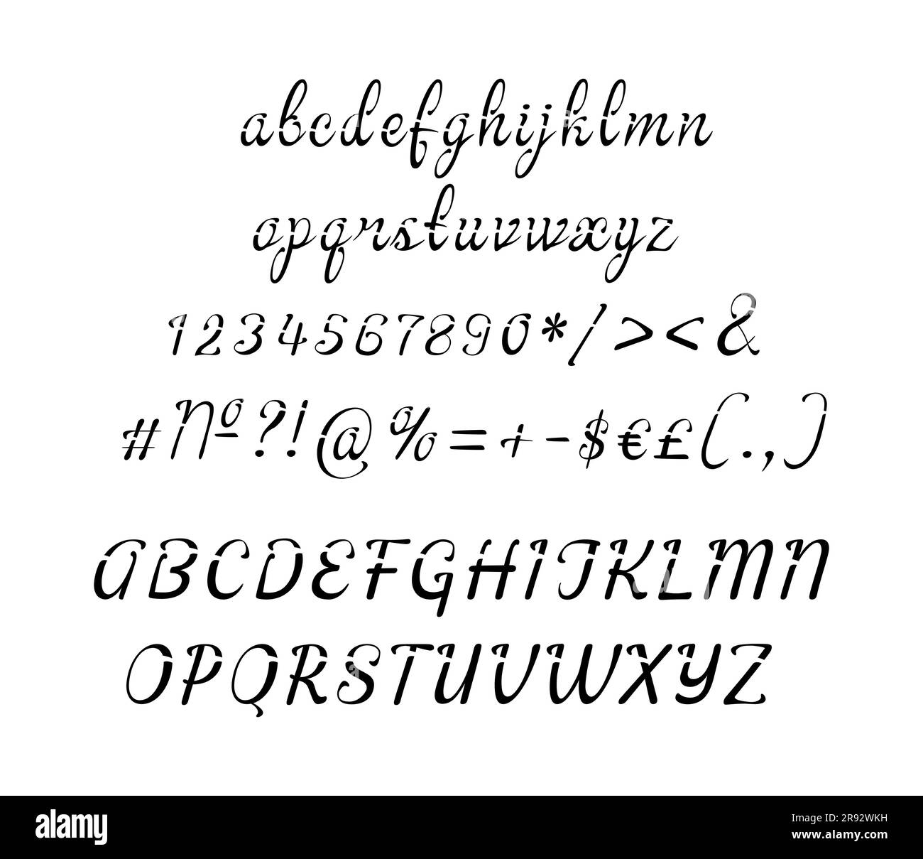 Cursive handwriting Cut Out Stock Images & Pictures - Alamy