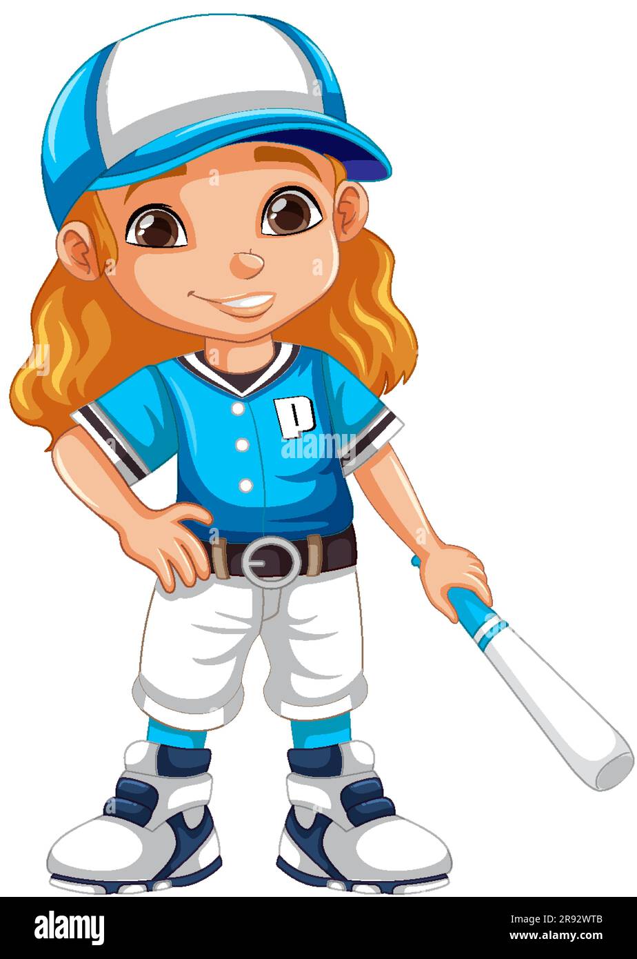 Baseball player cartoon character illustration Stock Vector Image & Art ...