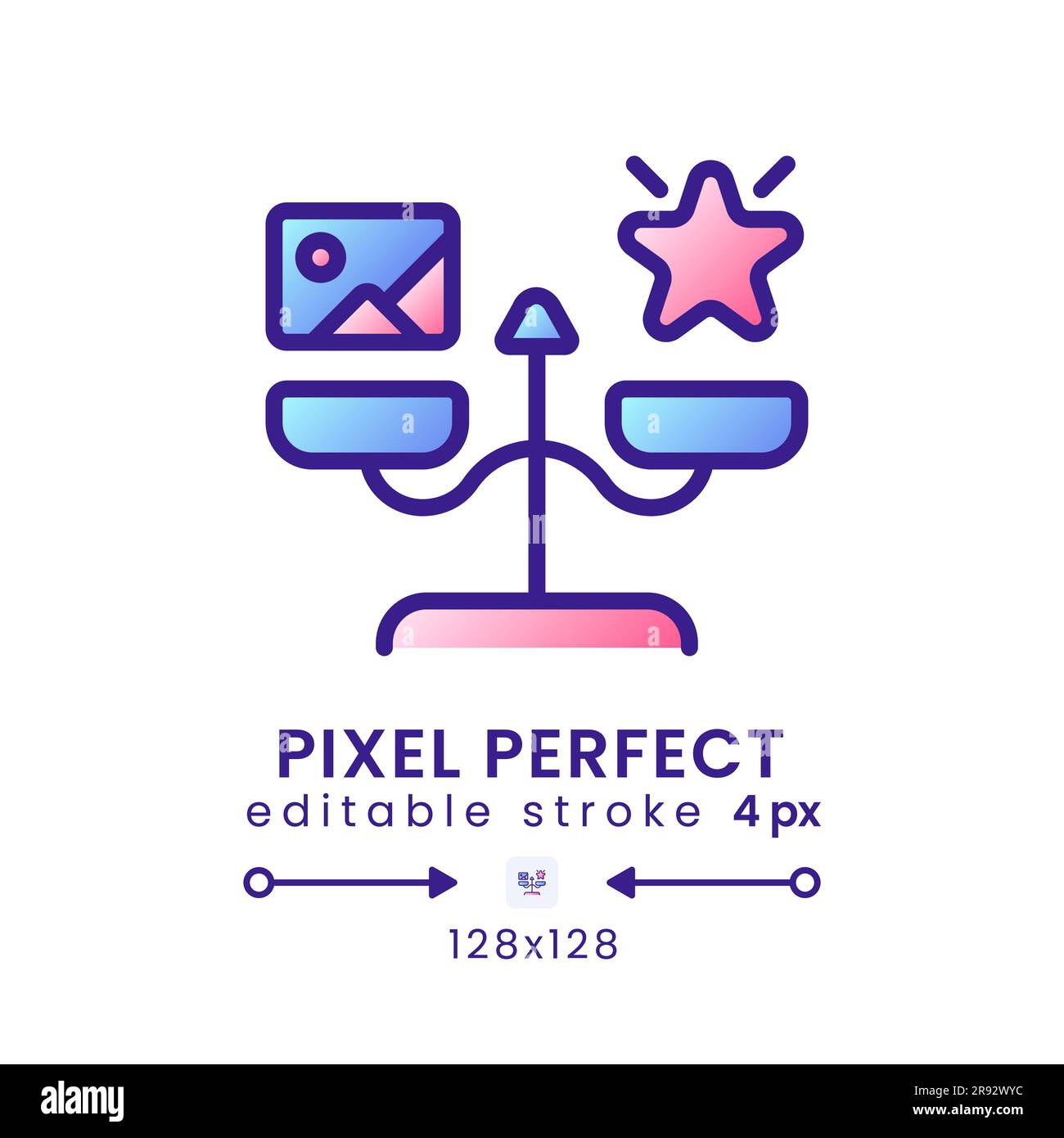 Implicit association testing gradient fill desktop icon Stock Vector ...