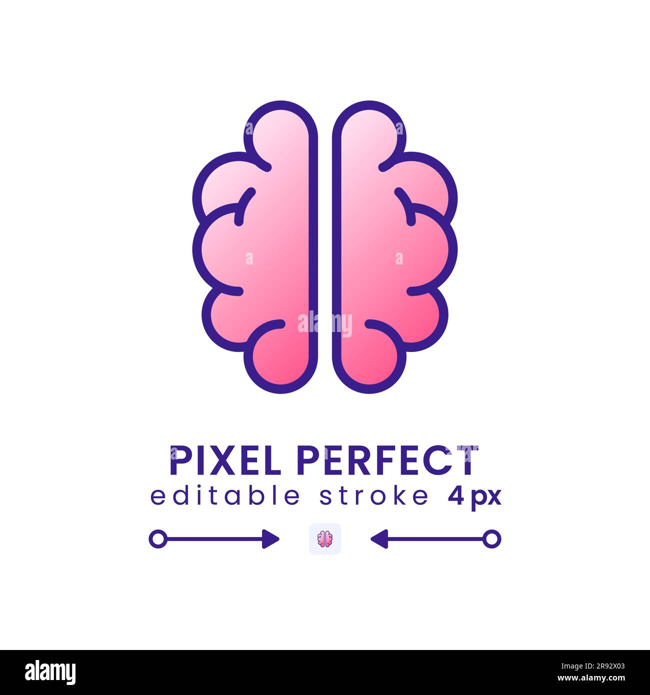 Human brain gradient fill desktop icon Stock Vector Image & Art - Alamy