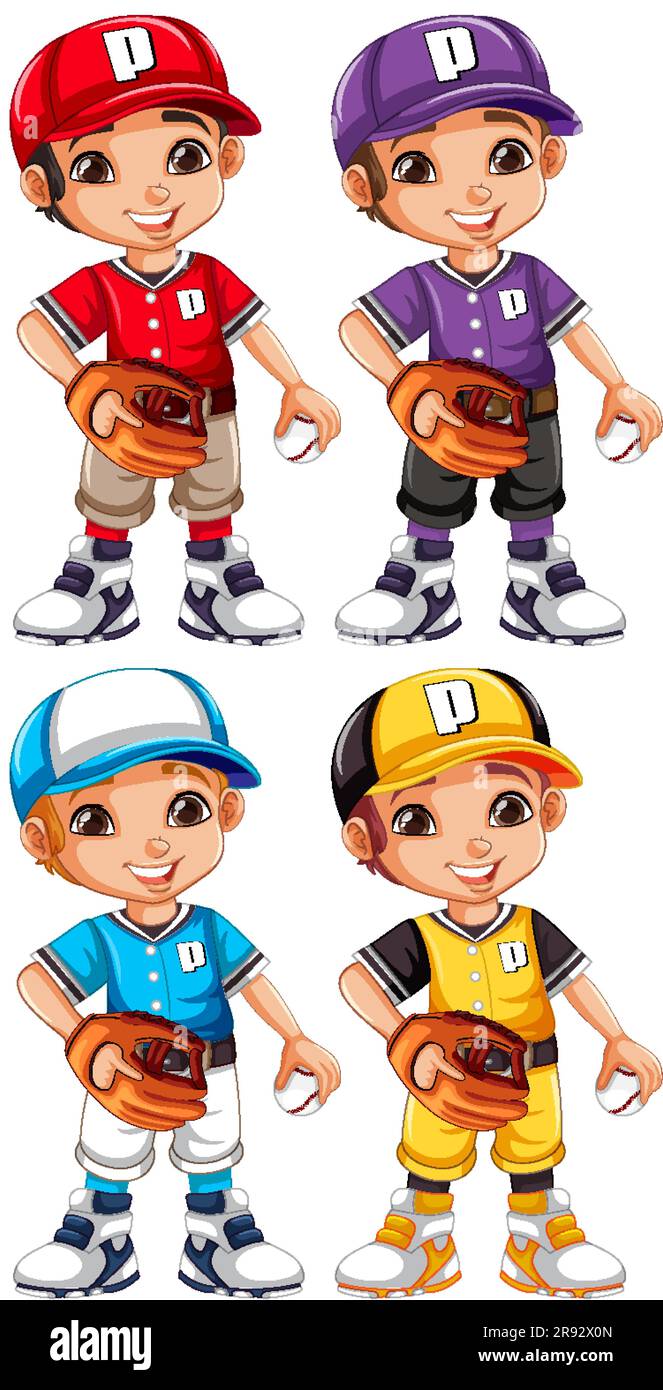 Baseball player cartoon character illustration Stock Vector Image & Art - Alamy
