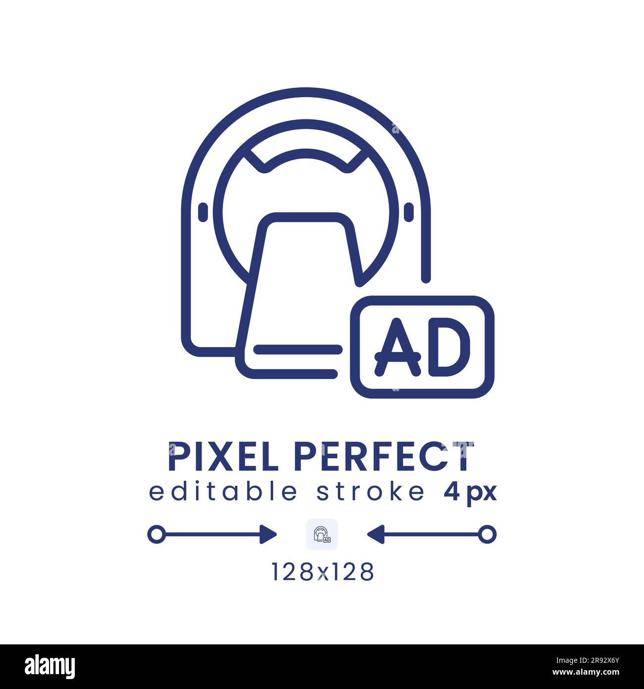 Functional magnetic resonance imaging linear desktop icon Stock Vector ...