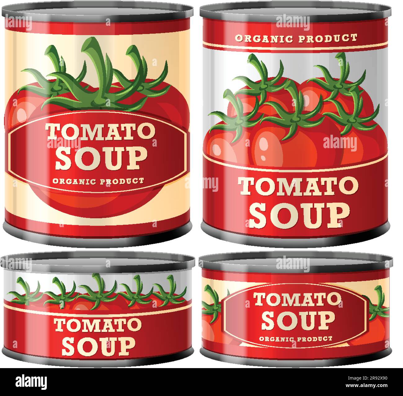 Tomato Soup Food Cans Collection illustration Stock Vector Image & Art ...