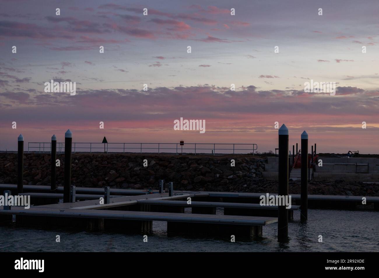 sunset on a jetty in south australia cowell Stock Photo - Alamy