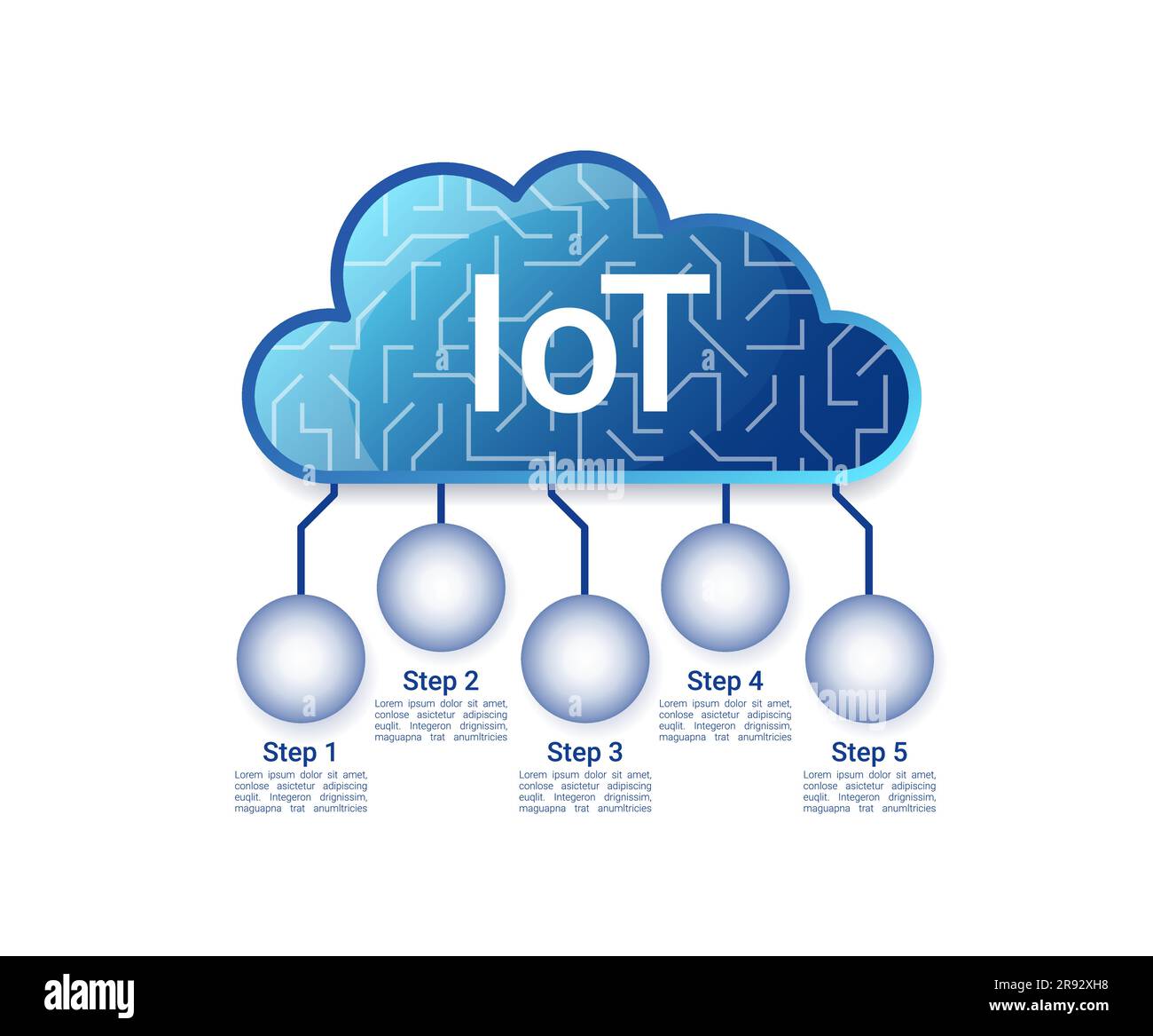 Virtual cloud storage infographic chart design template Stock Vector ...