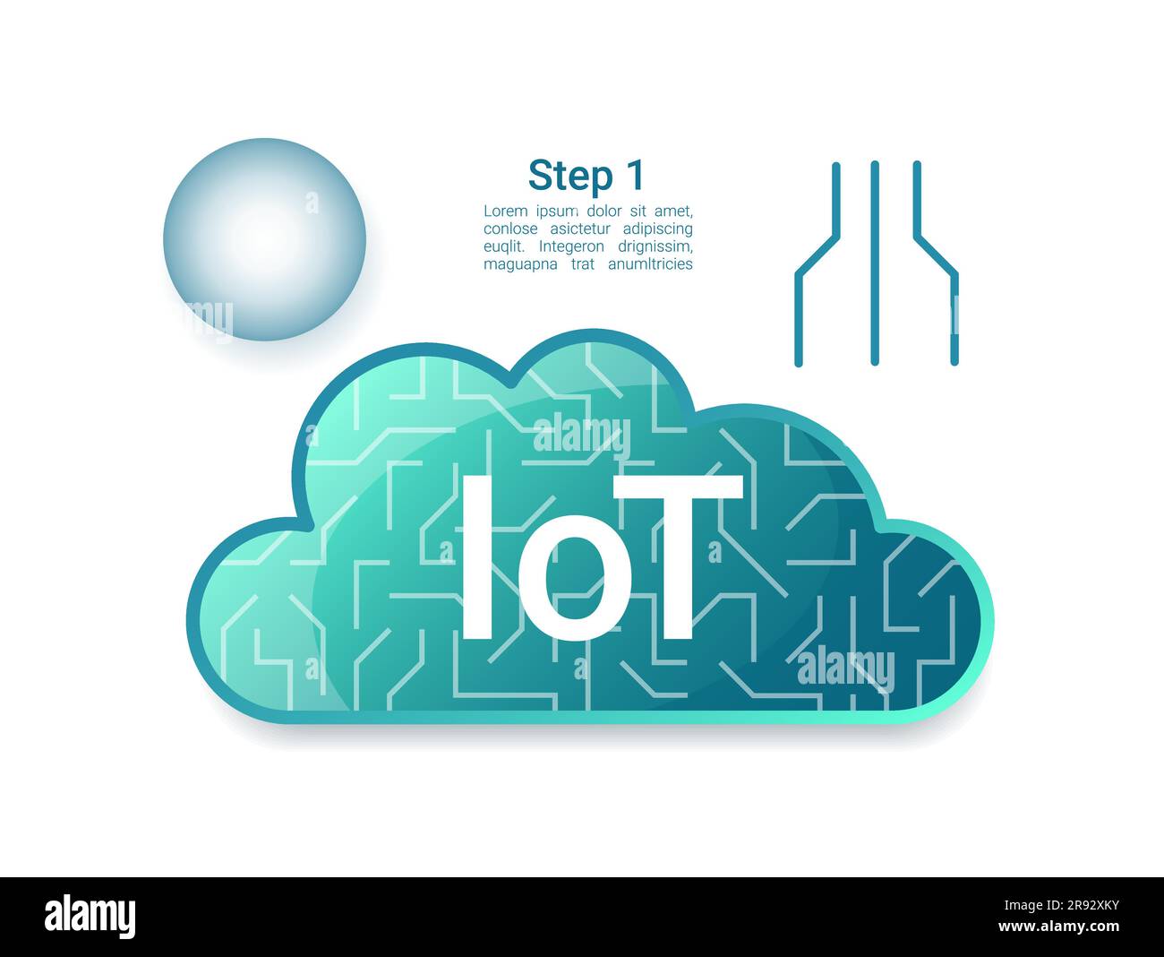Digital network connection infographic chart design element set Stock ...