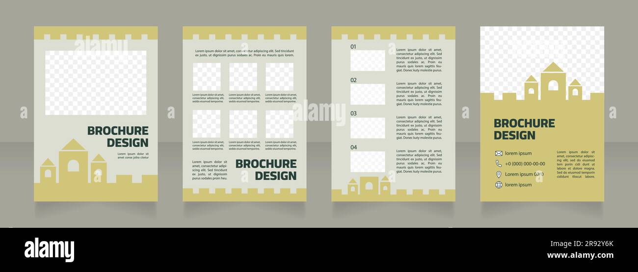 Ancient historical legacy protection blank brochure design Stock Vector ...