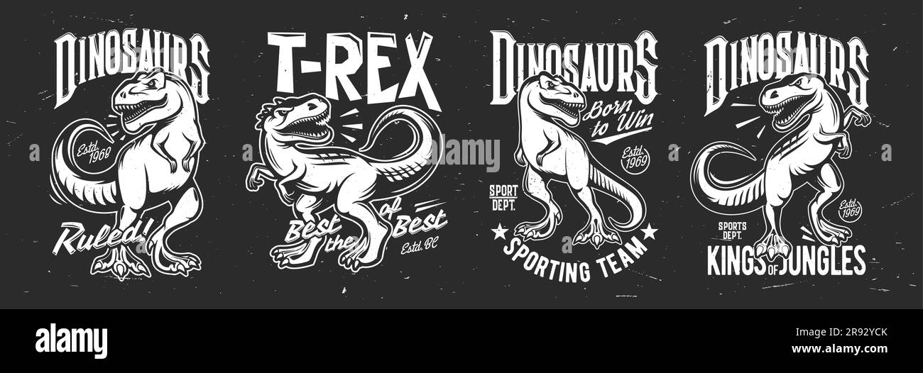 Tyrannosaurus rex, T-rex dinosaur t-shirt print, tattoo or sport club ...
