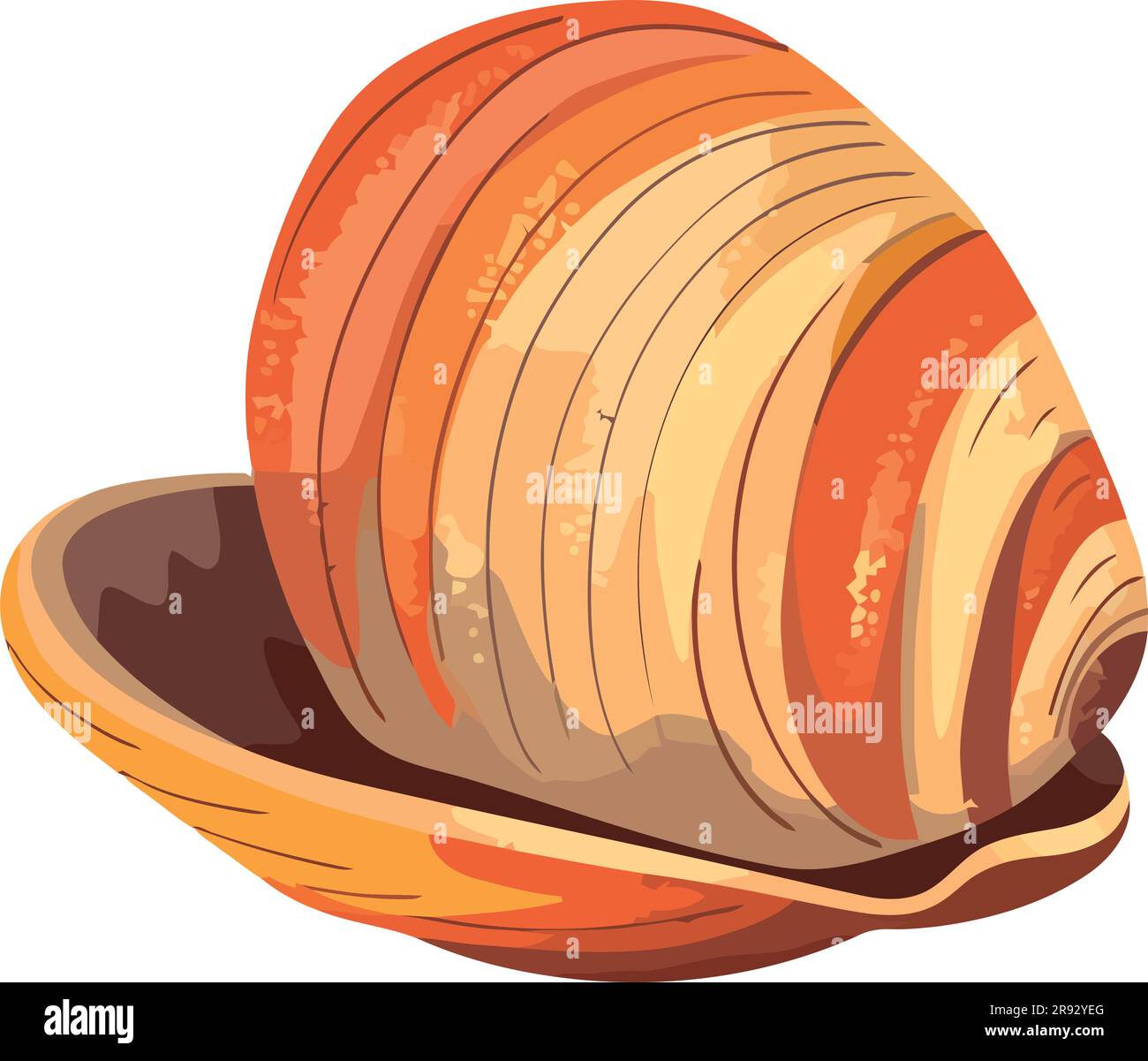 Yellow scallop shell Stock Vector Images - Alamy