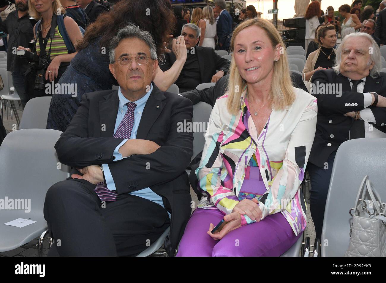 Rome, Italy. 23rd June, 2023. Rome, Piazza del Campidoglio Biagio Agnes ...