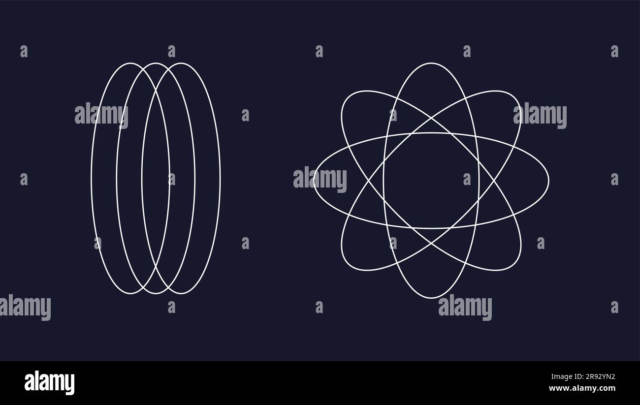 Abstract atom figures form set Stock Vector Image & Art - Alamy