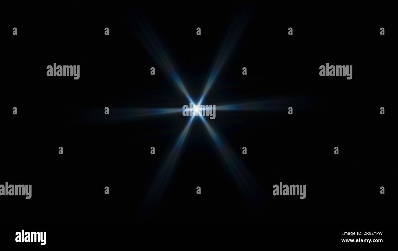 Five blurred rays from white spot in center of layer. Chromatic ...