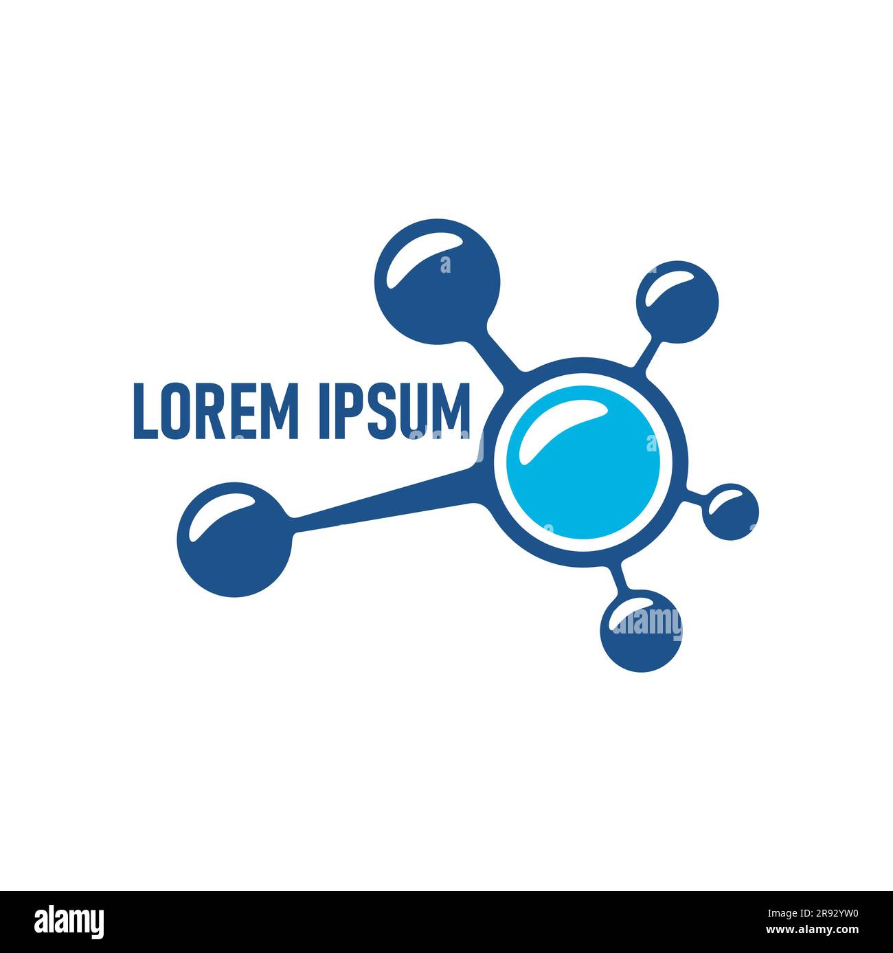 Molecule icon. Medicine laboratory, physics research or microbiology ...