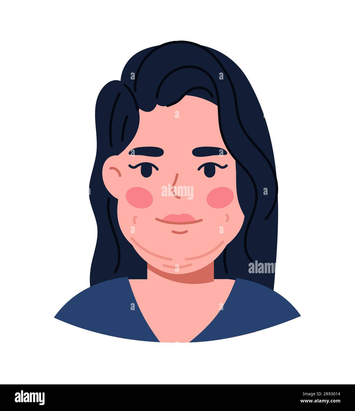 Chubby face woman Stock Vector Images - Alamy