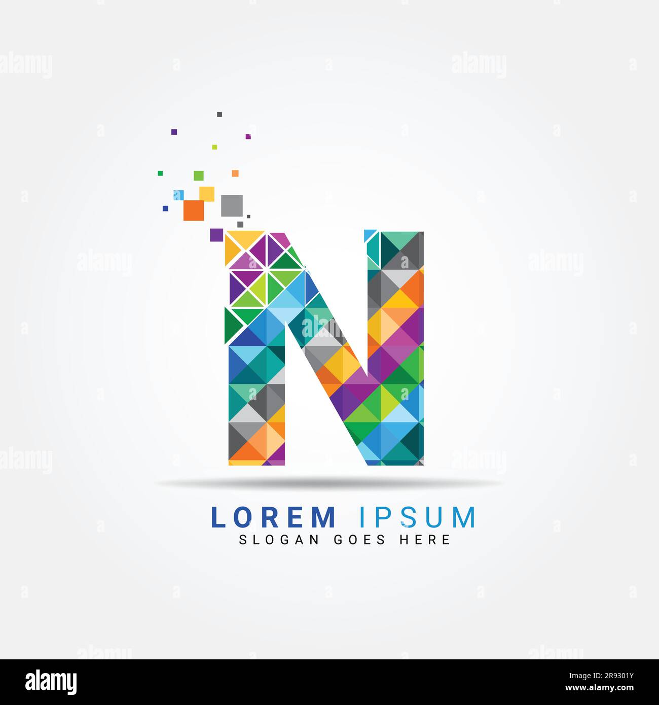 Logo letter n vector vectors hi-res stock photography and images - Alamy