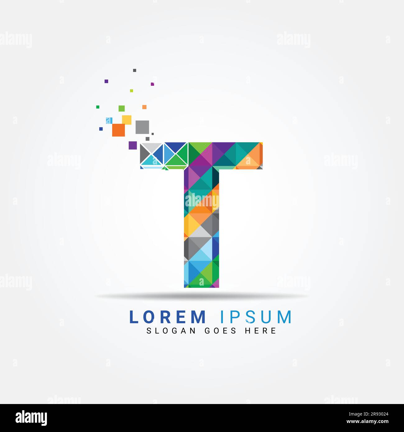 Initial logo letter t vector vectors hi-res stock photography and ...