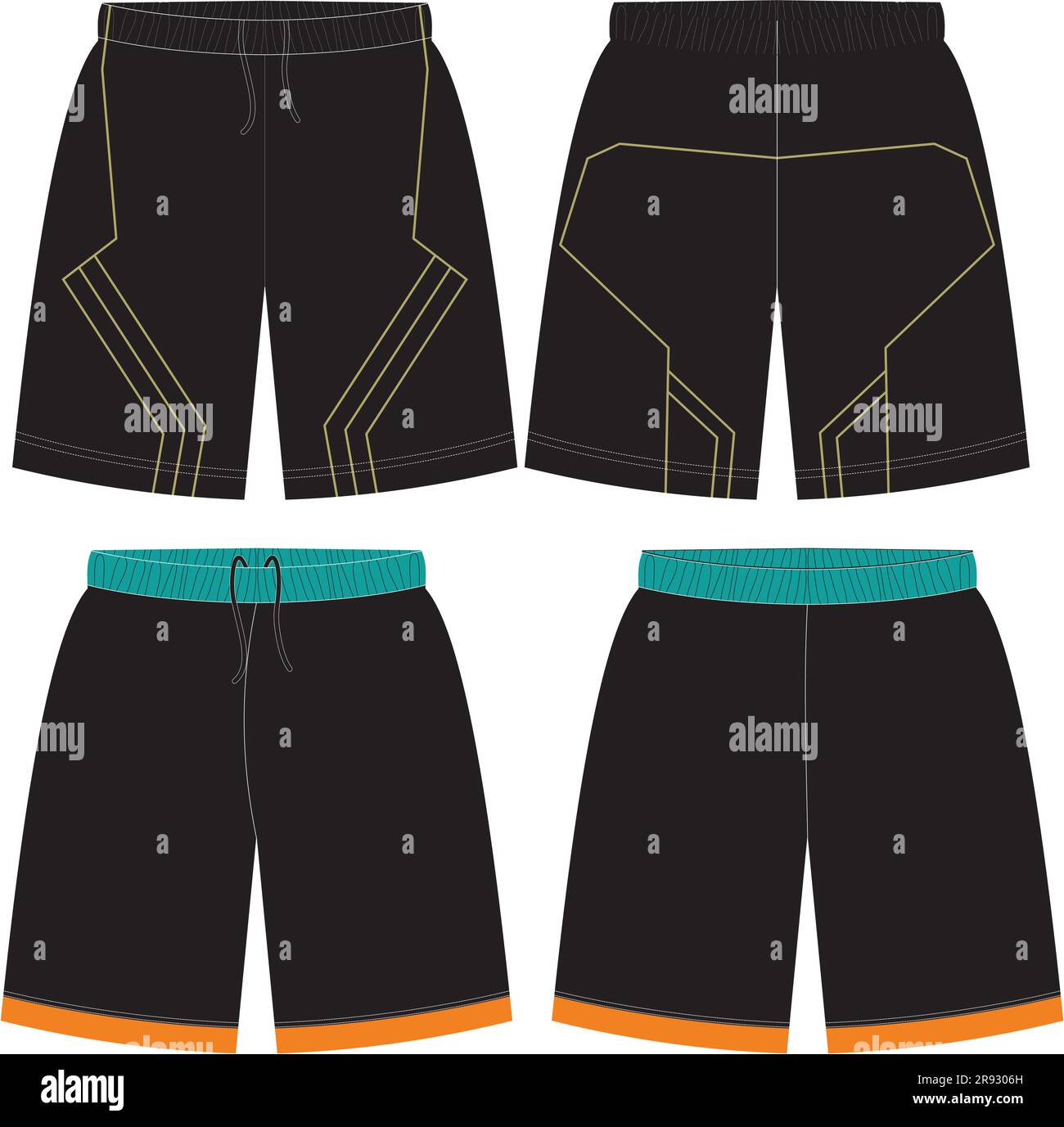 Basketball Shorts Mock ups Templates Stock Vector Image & Art - Alamy