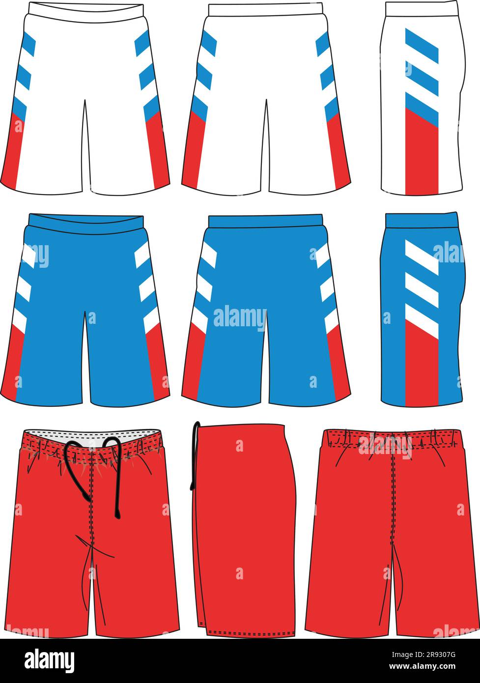Basketball Shorts Mock ups Templates Stock Vector Image & Art - Alamy