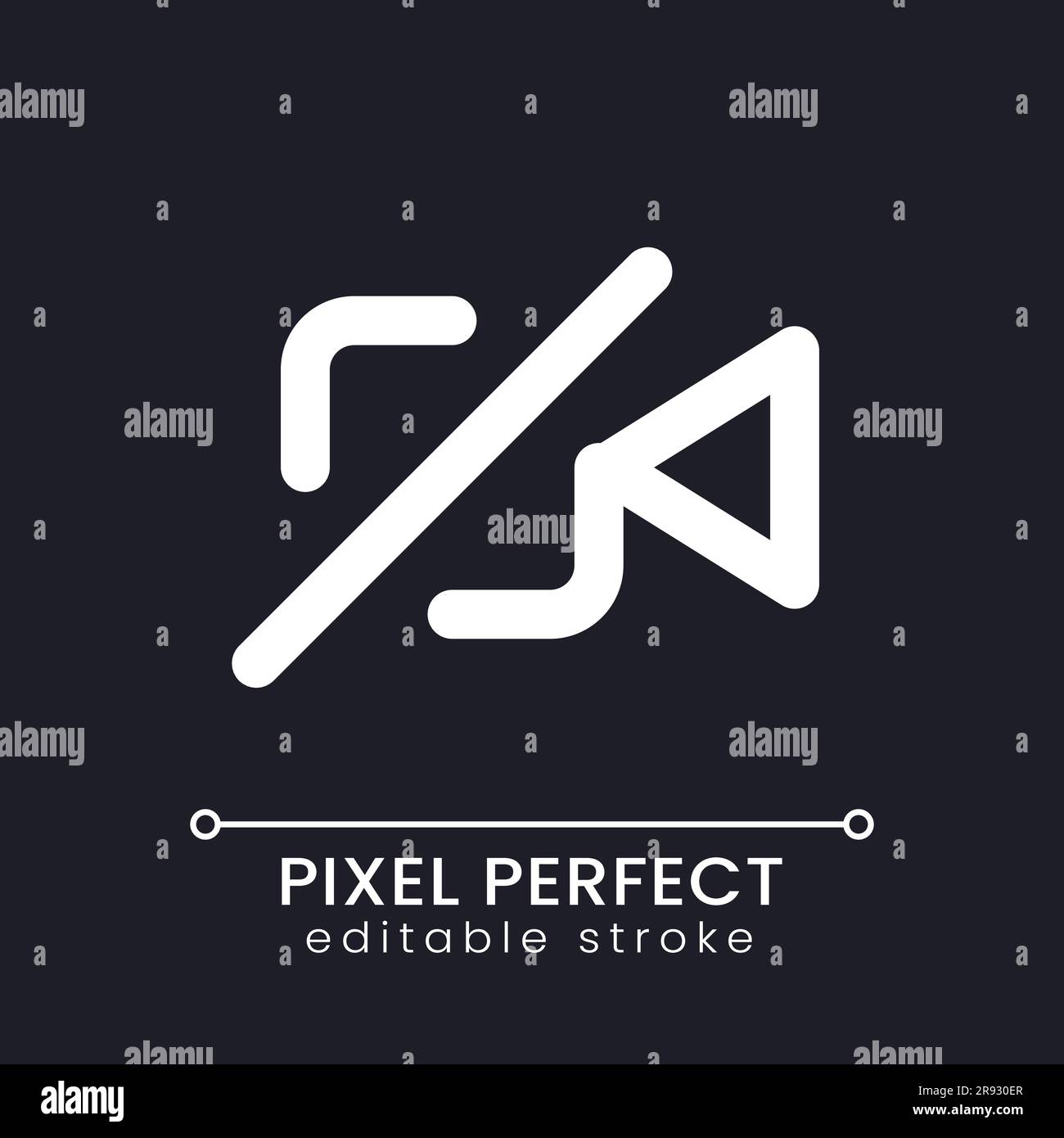 Turn off camera pixel perfect white linear ui icon for dark theme Stock ...