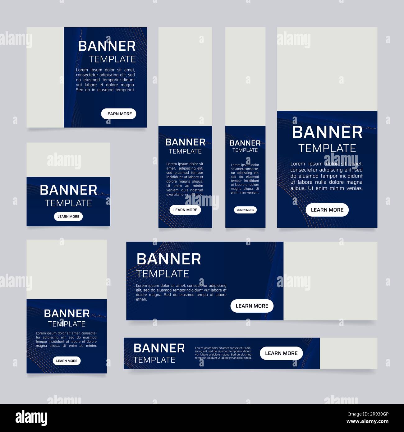 Dark blue business and technology web banner design template Stock ...