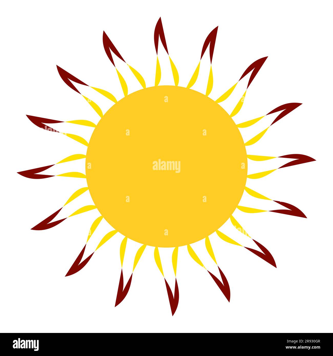 Sun Cartoon vector illustration Isolated on white background Stock ...