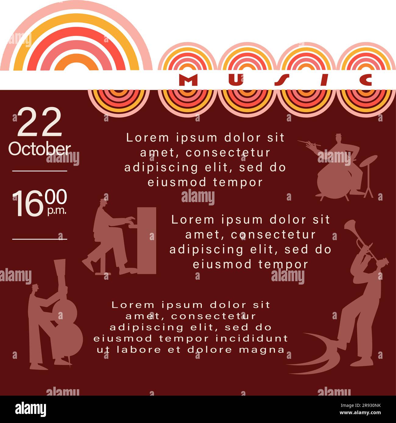 Music festival flyer. Music poster background template. Copy space ...