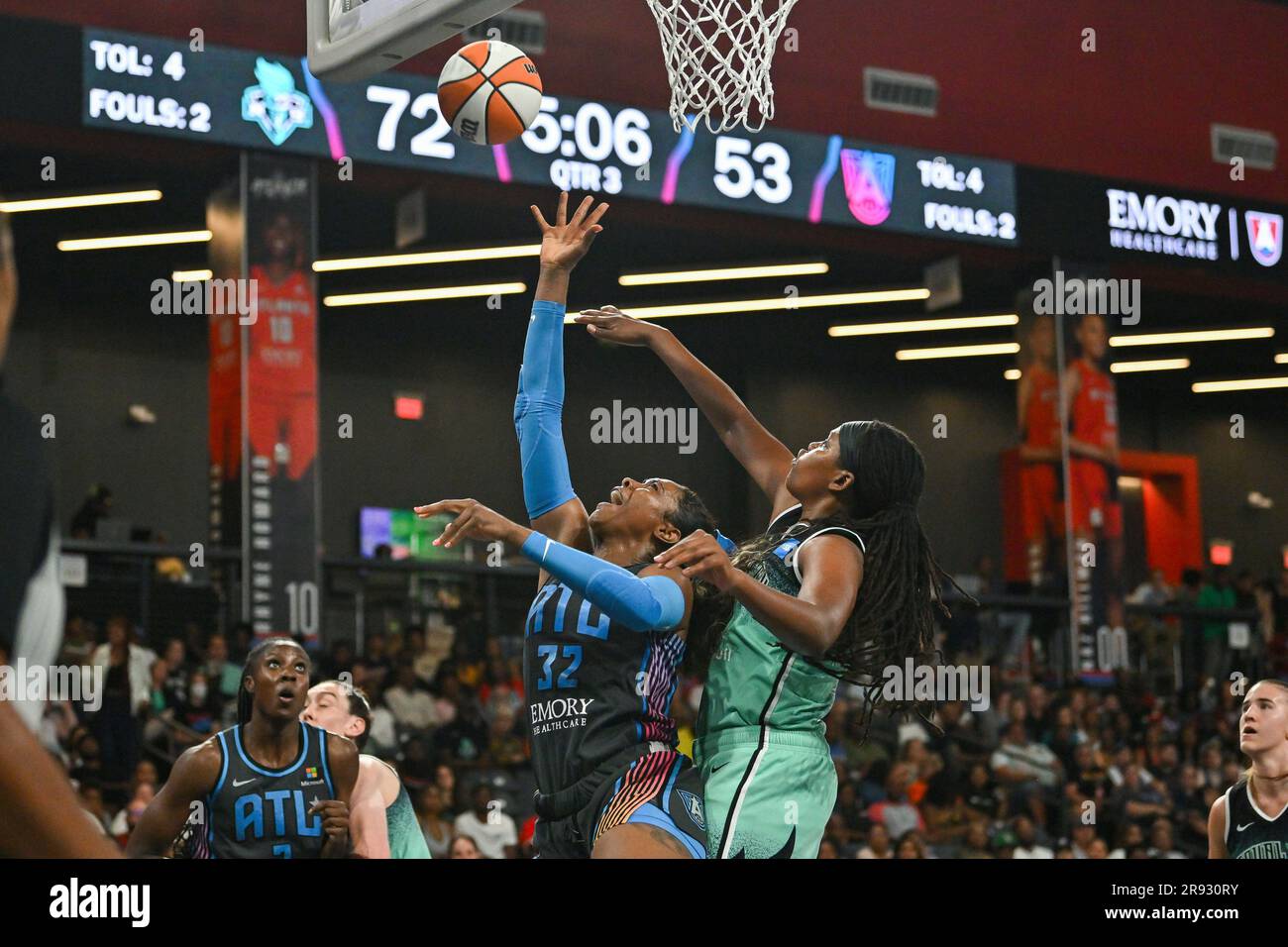 COLLEGE PARK, GA – JUNE 23: Atlanta forward Cheyenne Parker (32) drives ...
