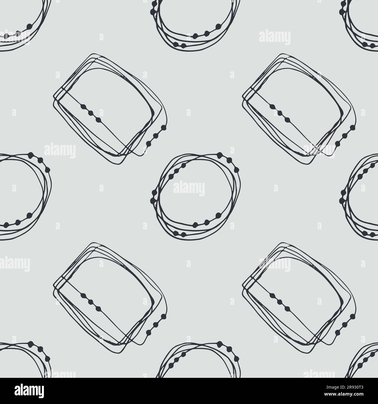 Pattern hand drawn doodle circles and shapes. Vector illustration Stock ...