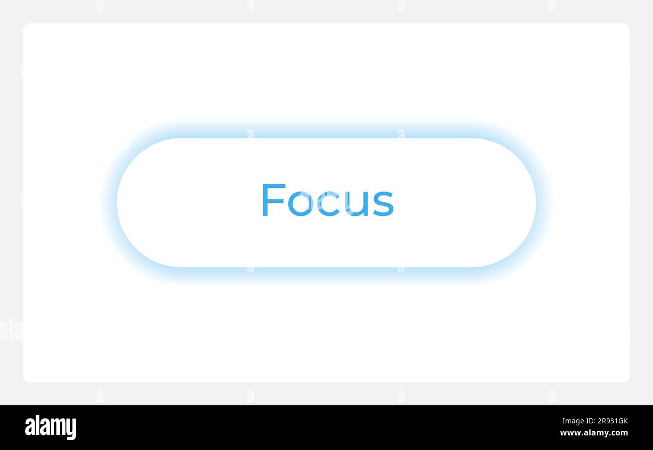 Focused button state UI element template Stock Vector Image & Art - Alamy