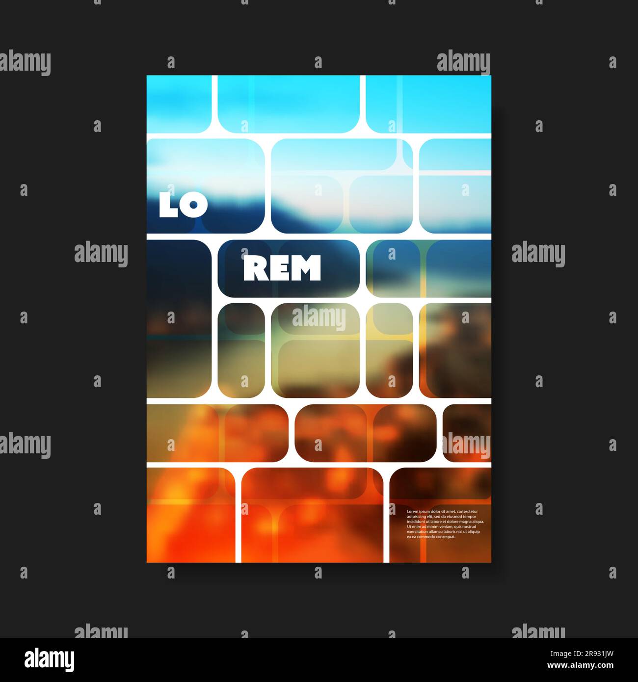 Modern Style Tiled Flyer or Cover Design for Your Business with Blurry ...