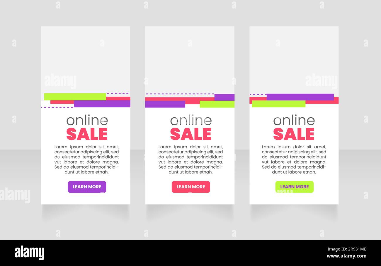 Online sale vertical web banner design template Stock Vector Image ...