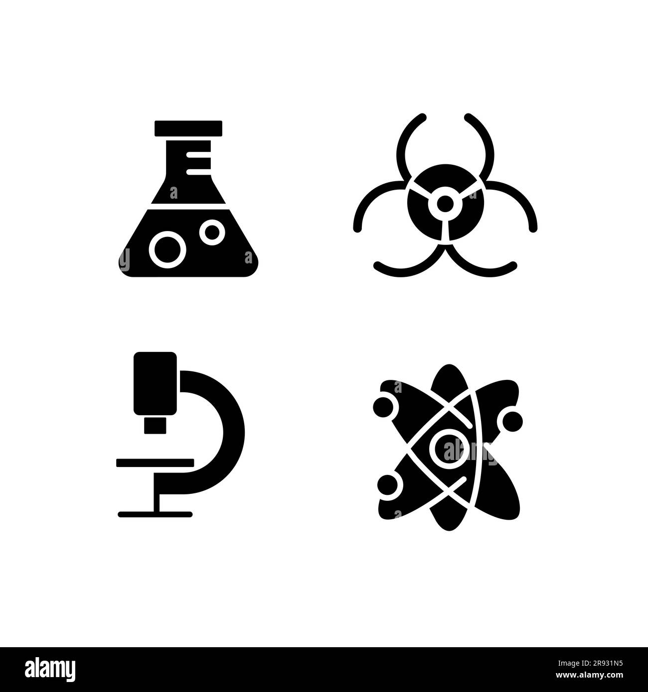 Laboratory research black glyph icons set on white space Stock Vector ...