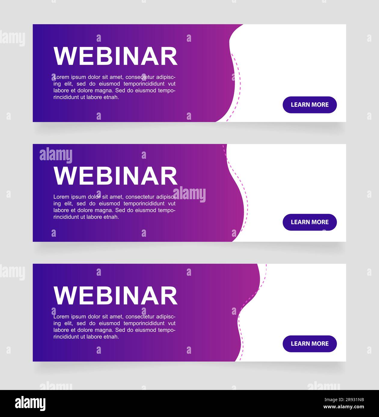 Corporate communication webinar web banner design template Stock Vector ...