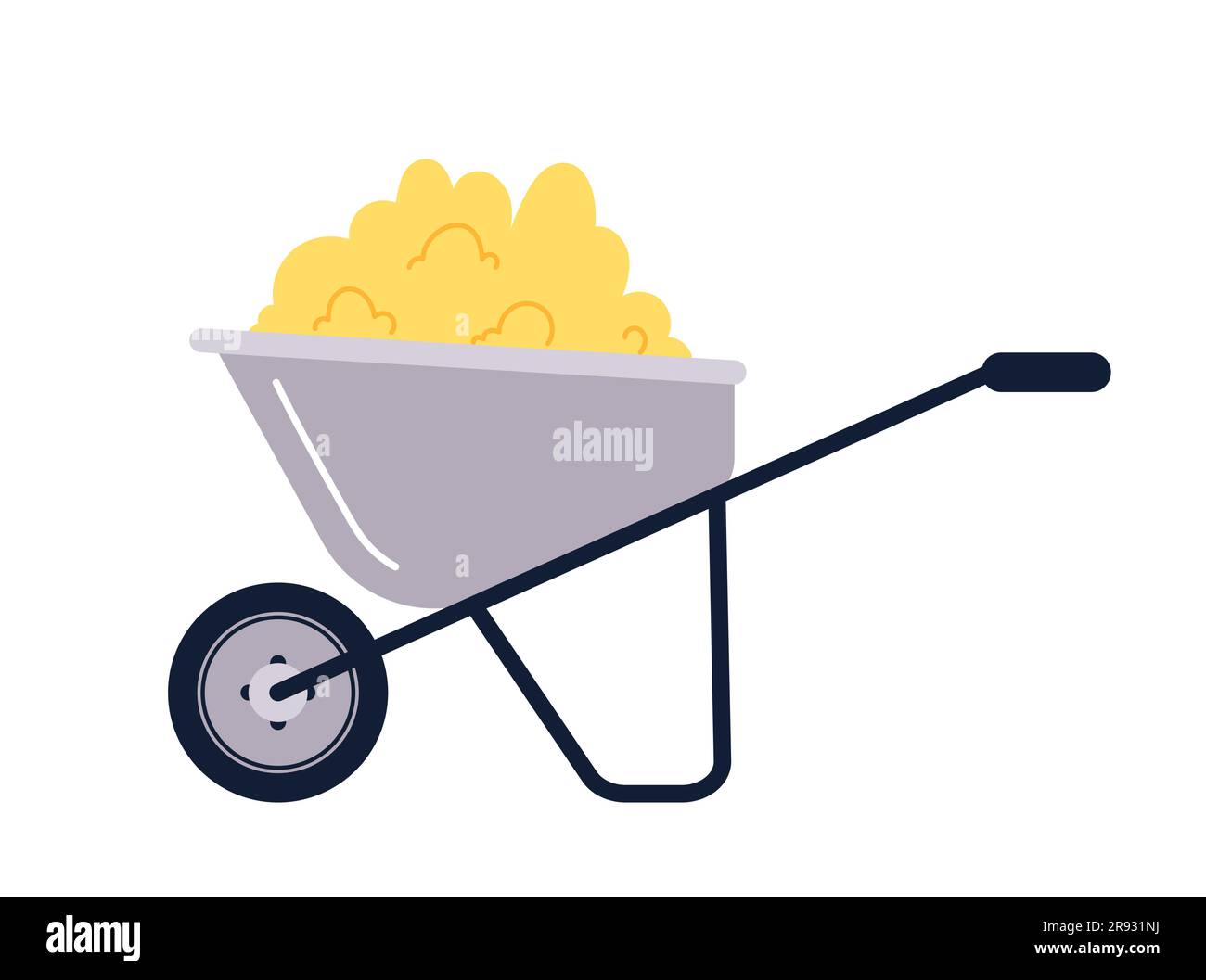 Construction cart with sand concept Stock Vector Image & Art - Alamy