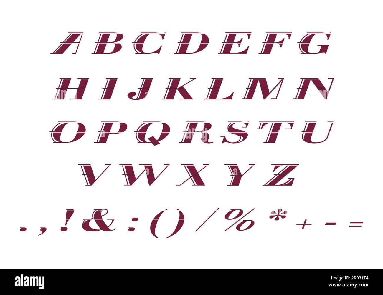 Purple italic modern style alphabet set Stock Vector Image & Art - Alamy