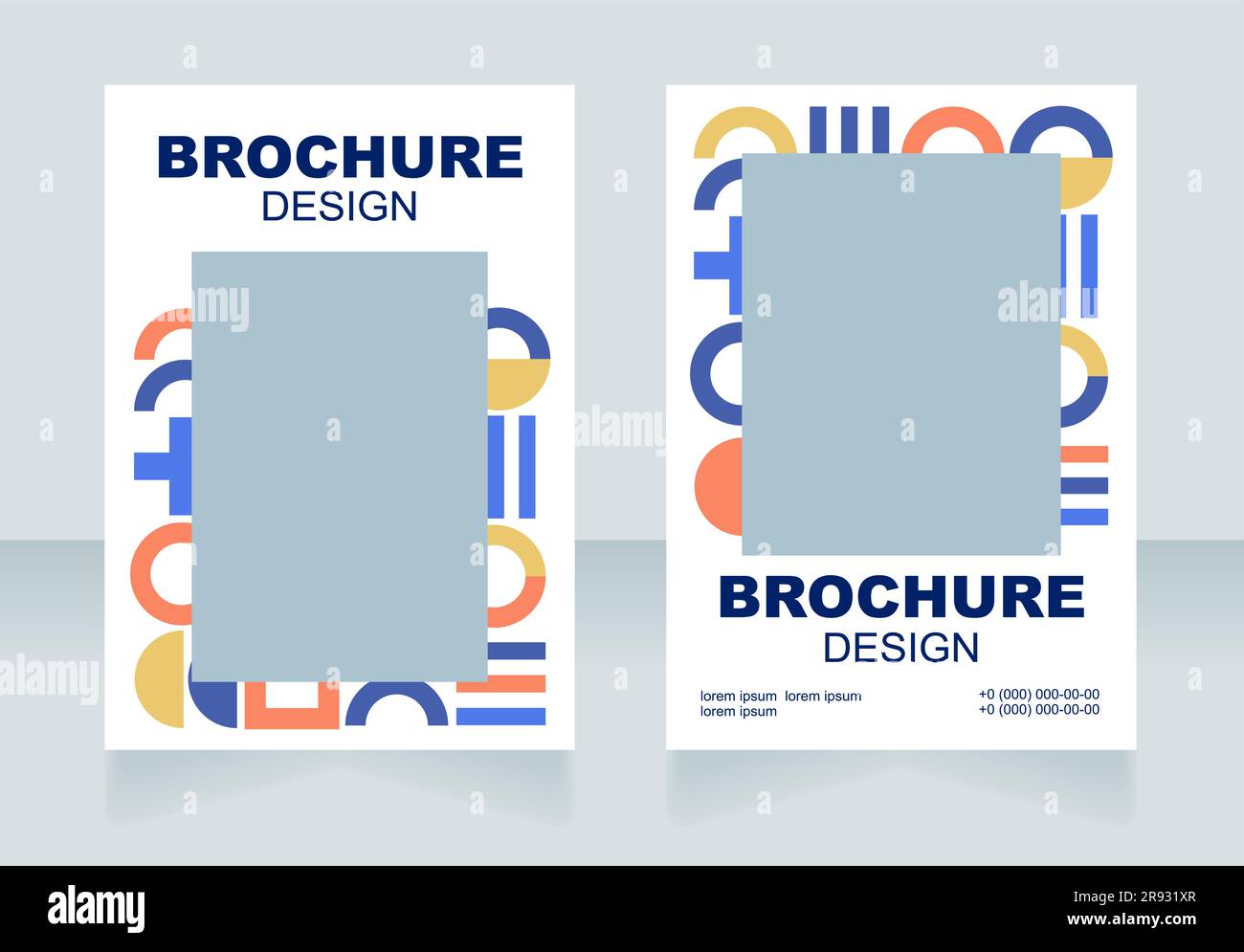 Entertainment agency promo blank brochure layout design Stock Vector ...