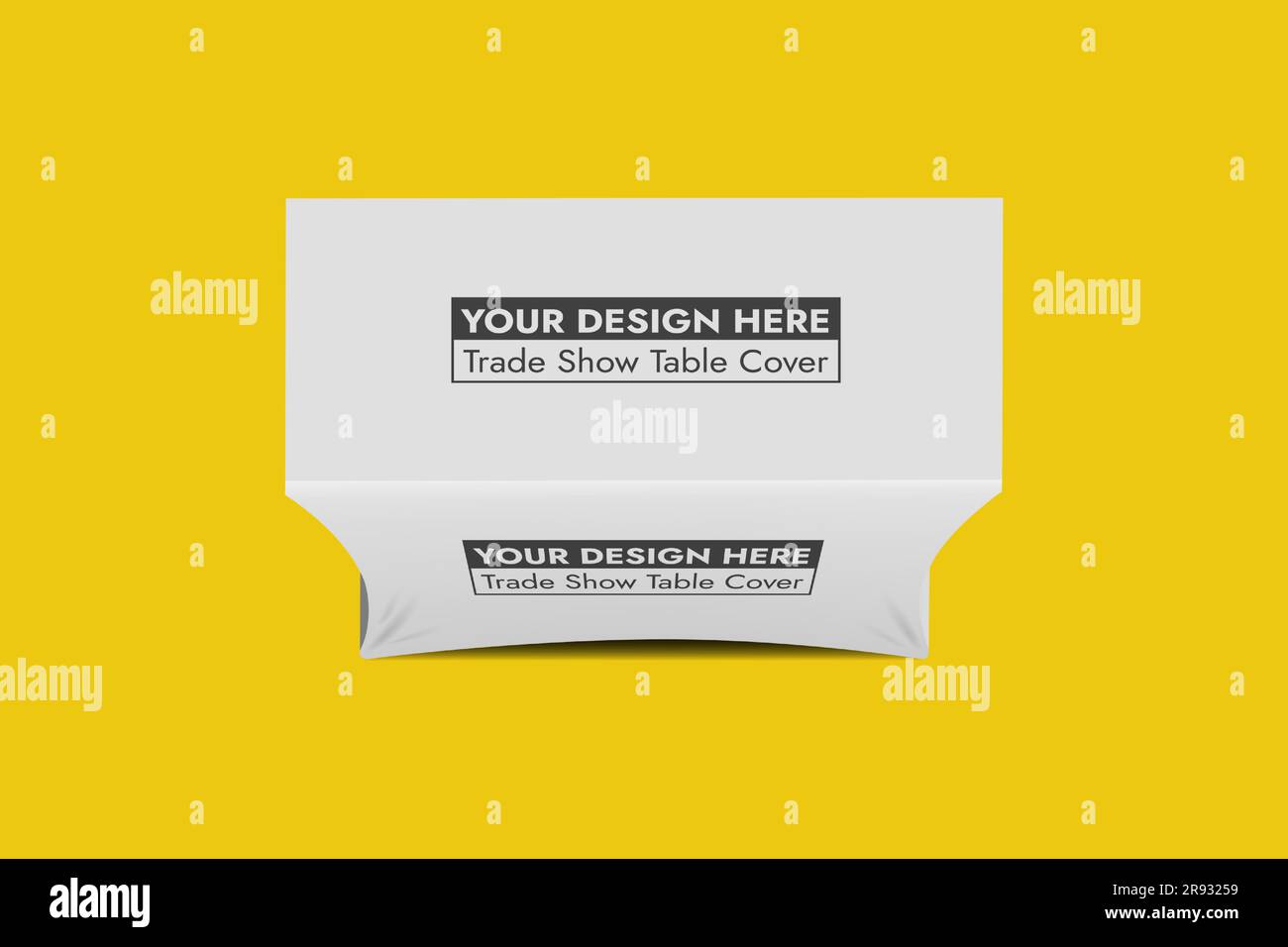 Trade Show Table Cover on Yellow Background Vector Illustration Stock ...