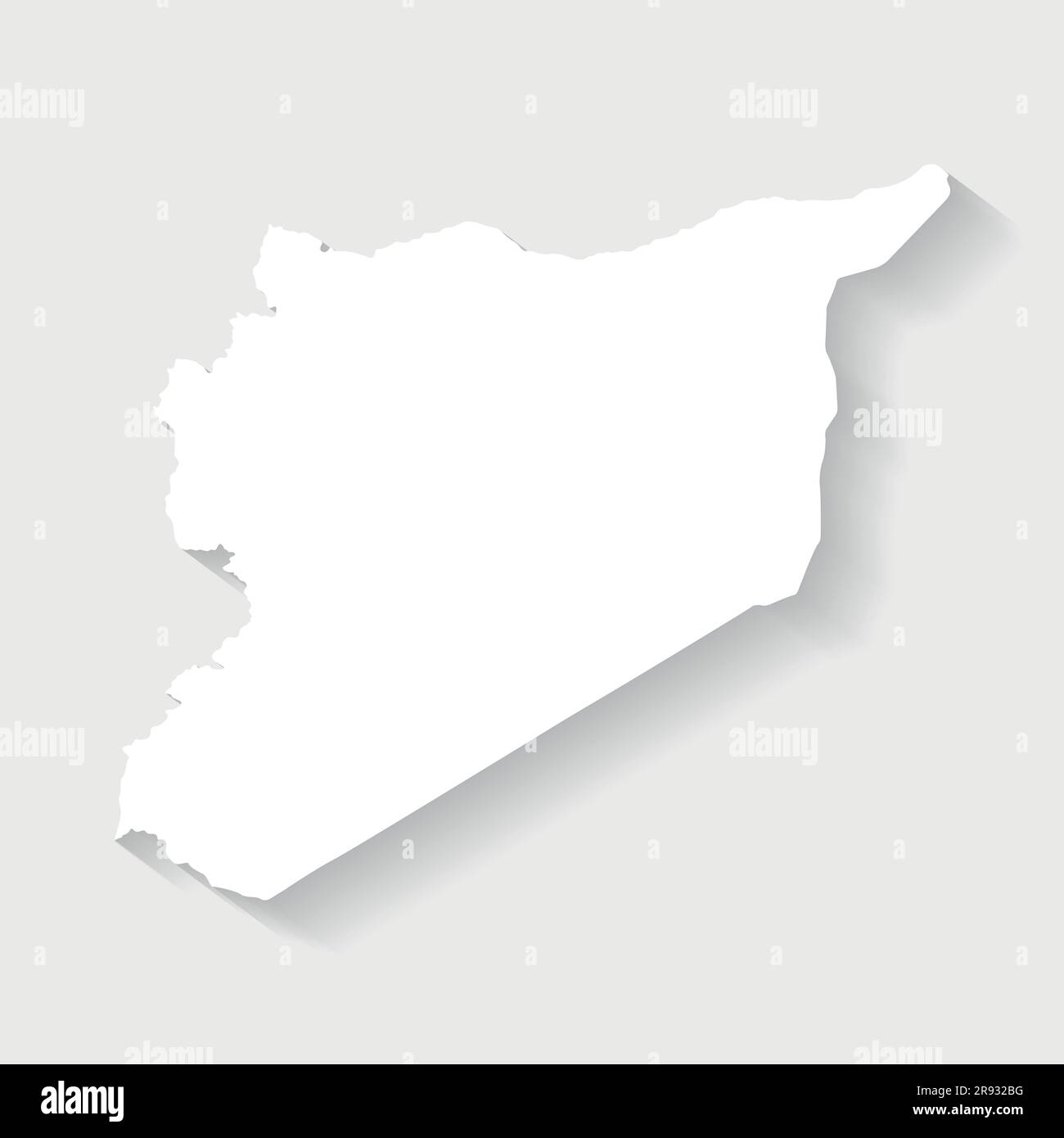 Simple white Syria map on gray background, vector, illustration, eps 10 ...
